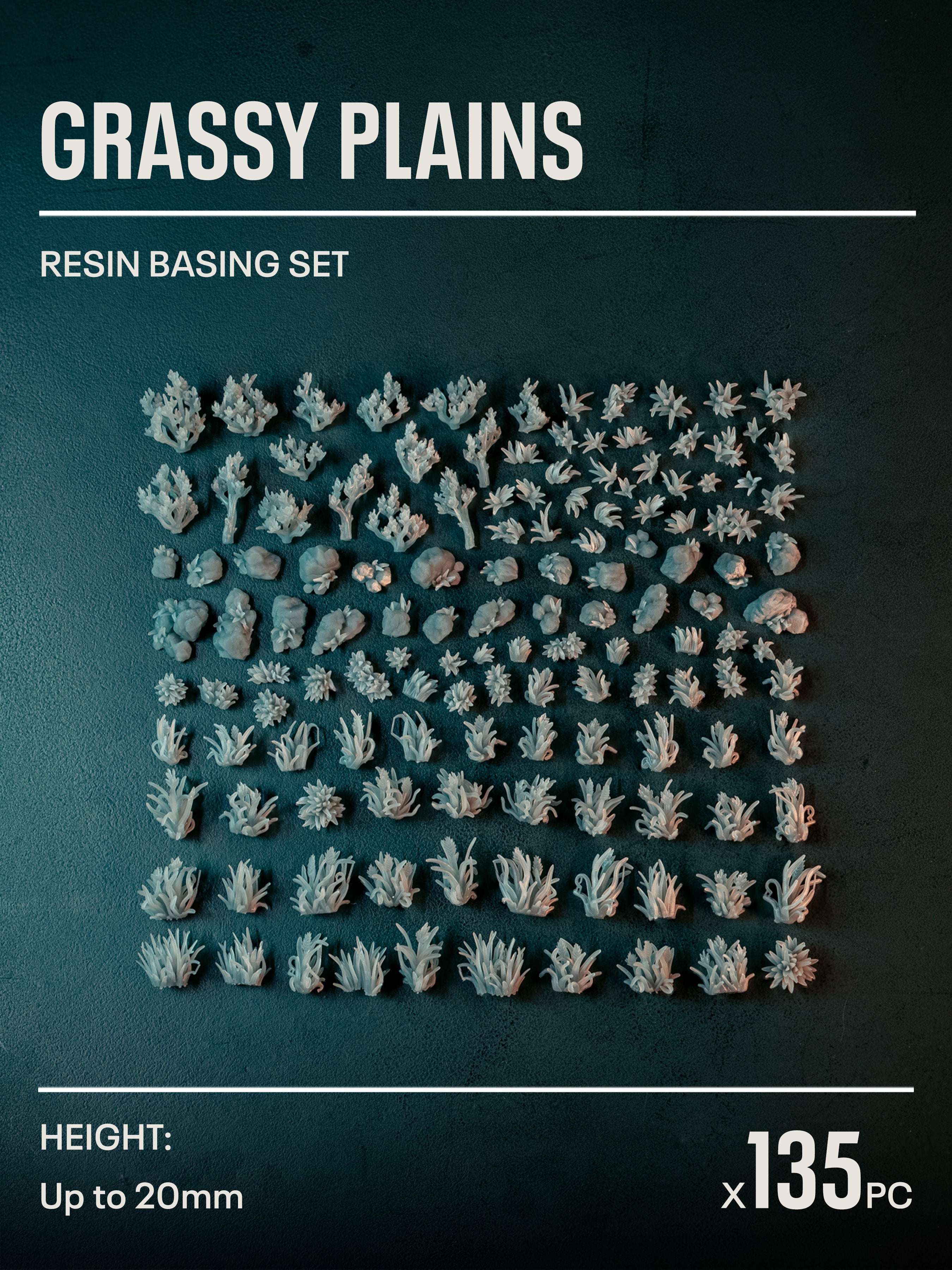 GRASSY PLAINS - Resin Miniature Basing Set (135pc) – Epic Basing