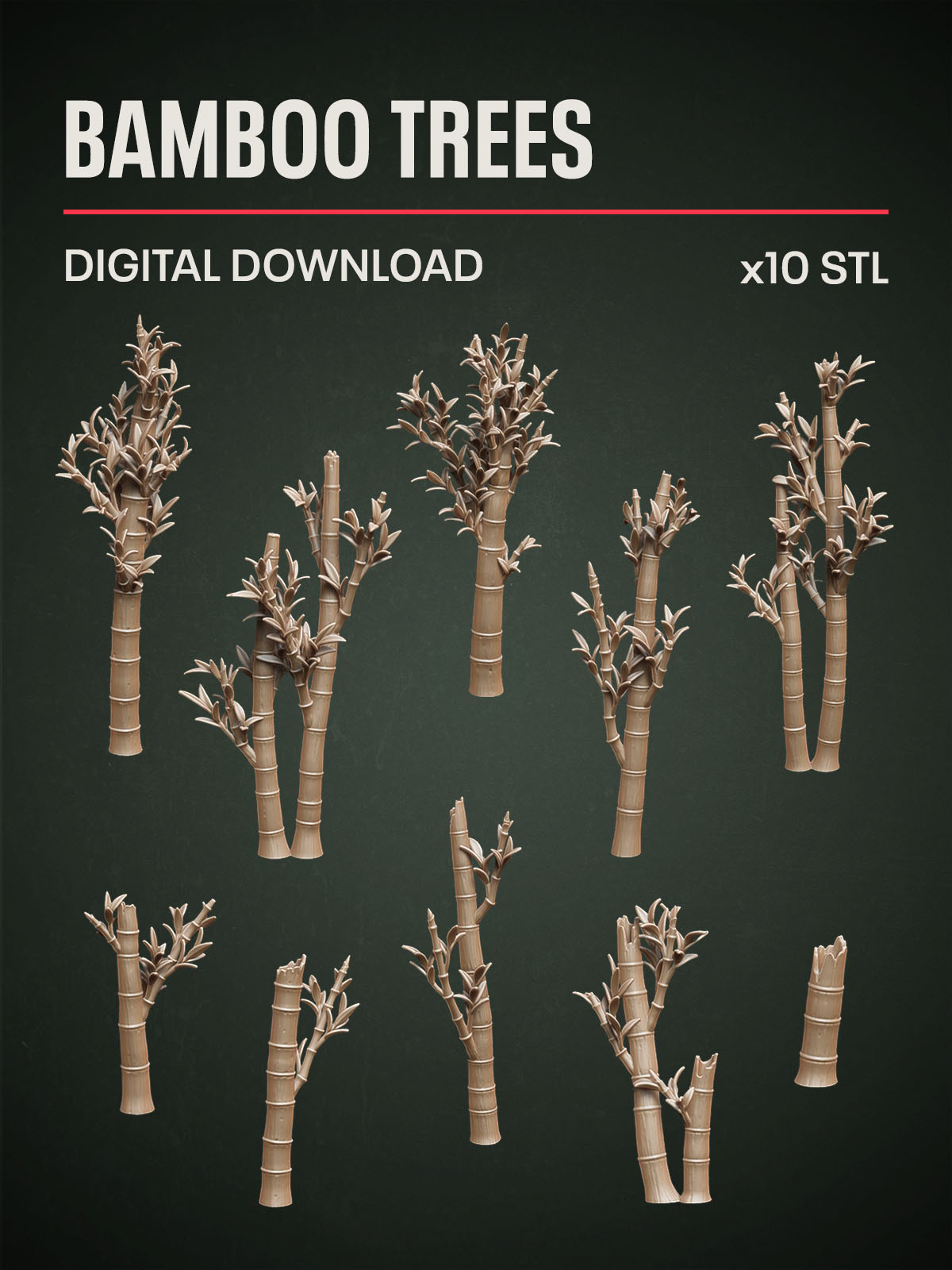 Digital Download - Bamboo Trees STL – Epic Basing