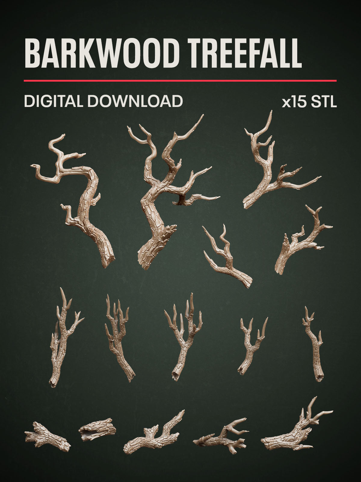 Digital Download - Barkwood Treefall STL – Epic Basing