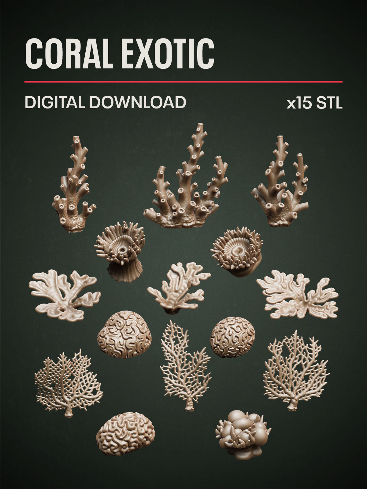 Digital Download - Coral Exotic STL – Epic Basing