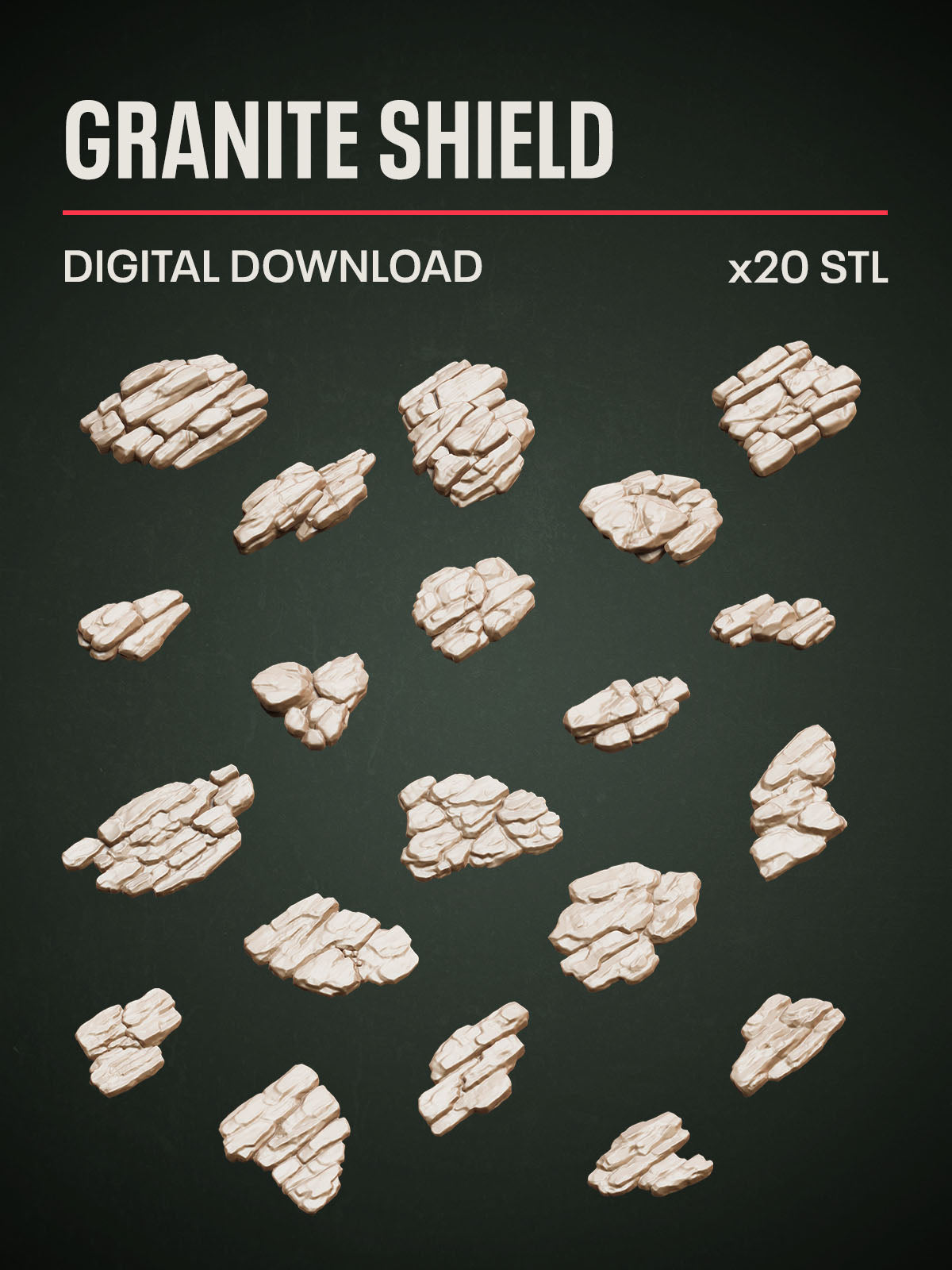 Digital Download - Granite Shield STL – Epic Basing