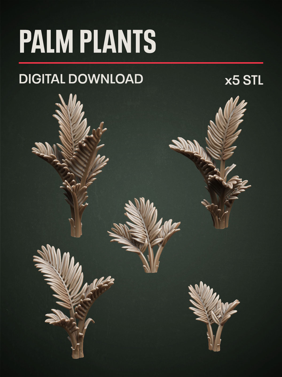 Digital Download - Palm Plants STL – Epic Basing