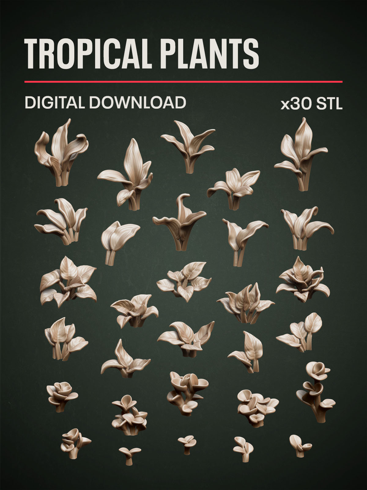 Digital Download - Tropical Plants STL – Epic Basing