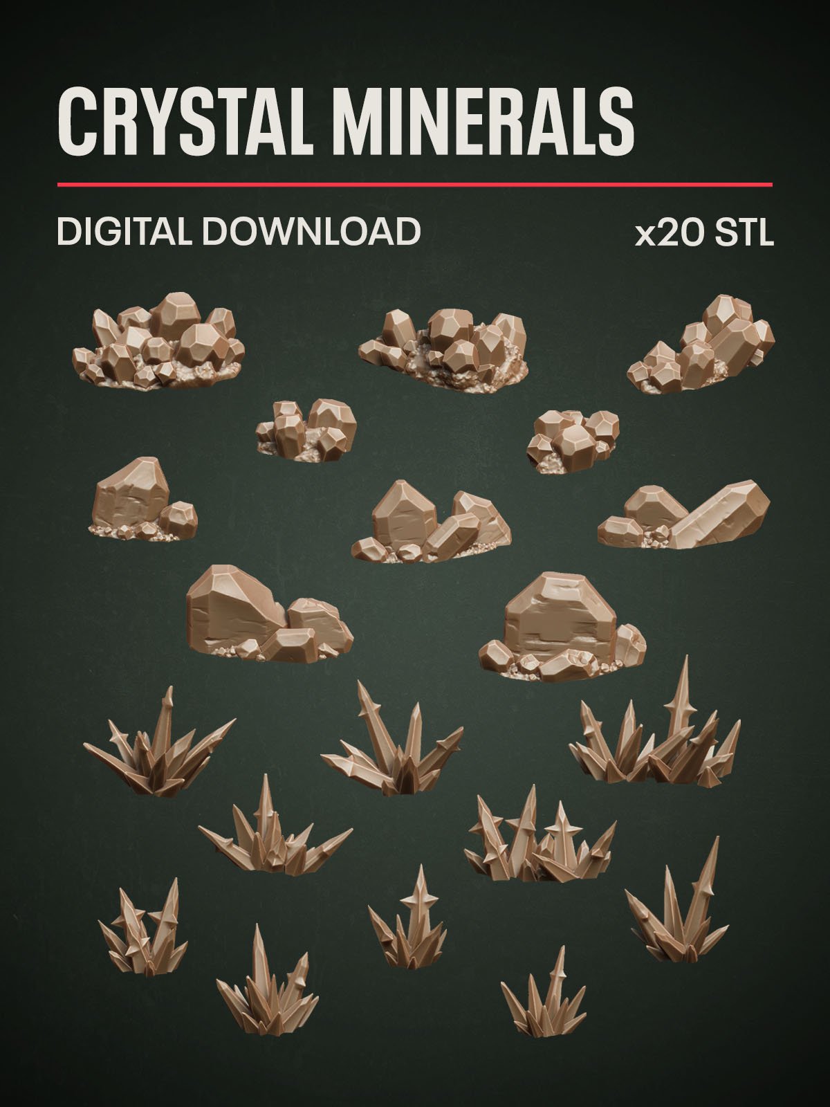 Digital Download - Crystal Minerals STL – Epic Basing