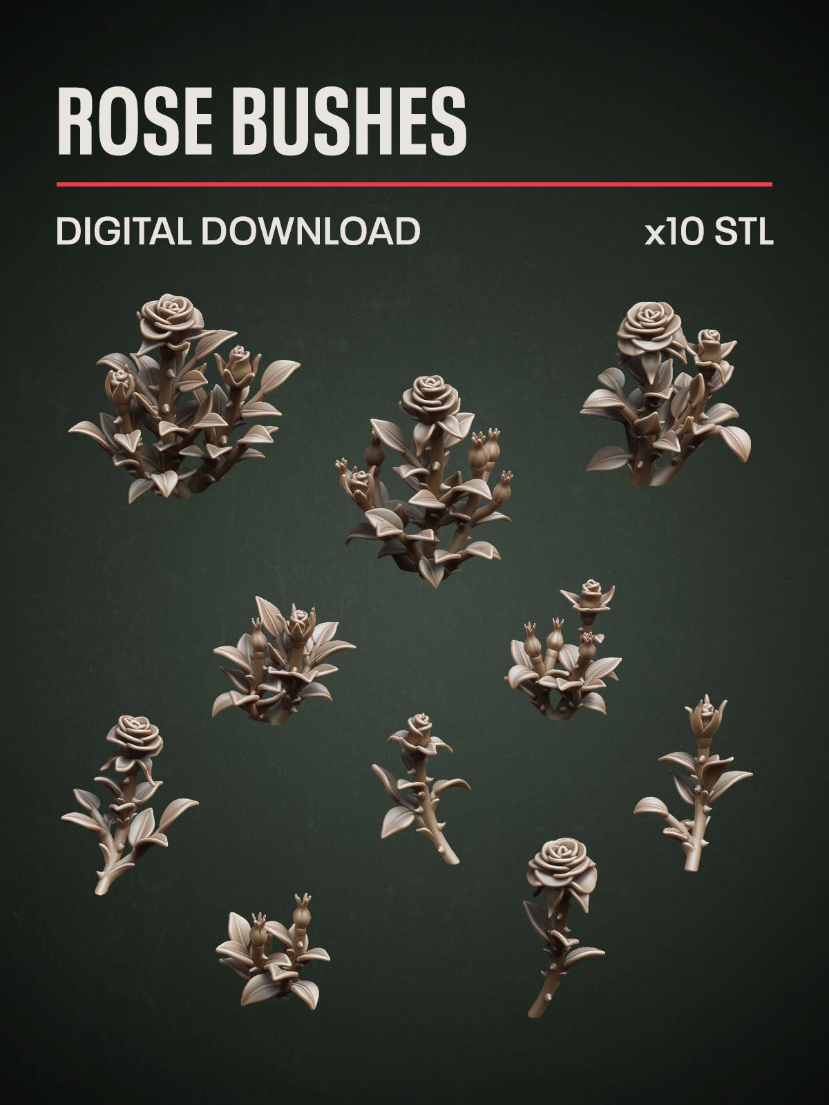 Digital Download - Rose Bushes STL – Epic Basing