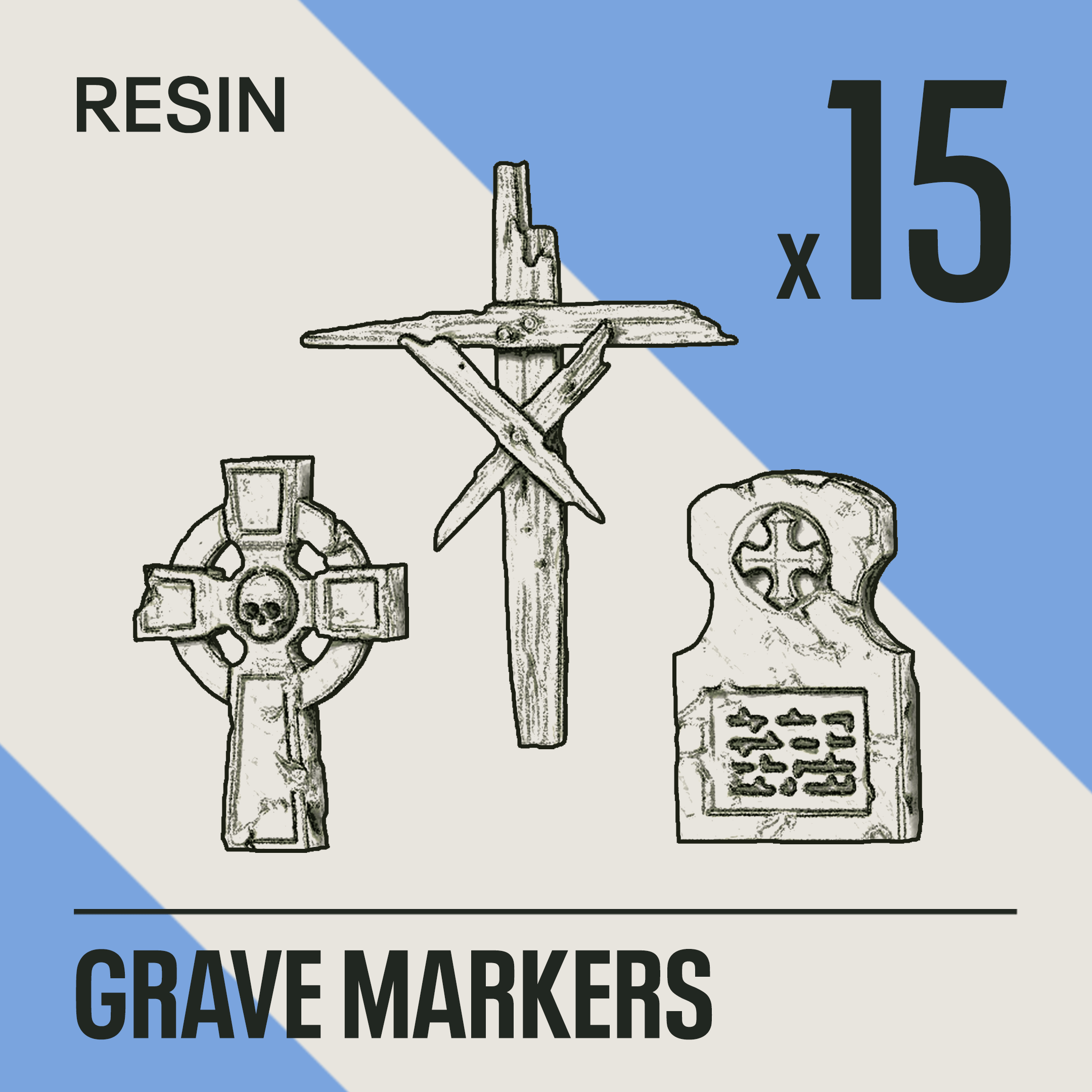 GRAVE MARKERS - Resin Basing Bits – Epic Basing