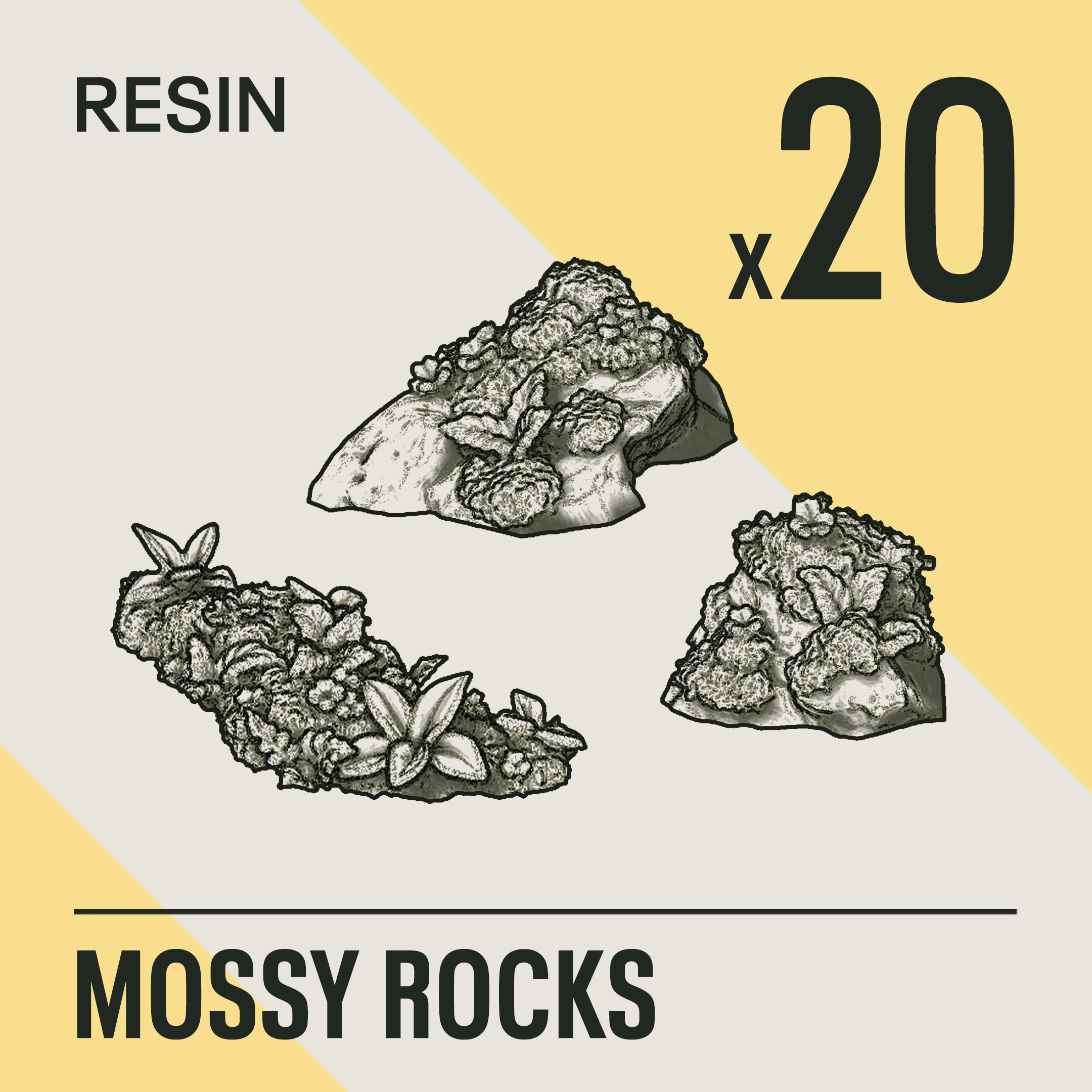 MOSSY ROCKS - Resin Basing Bits – Epic Basing