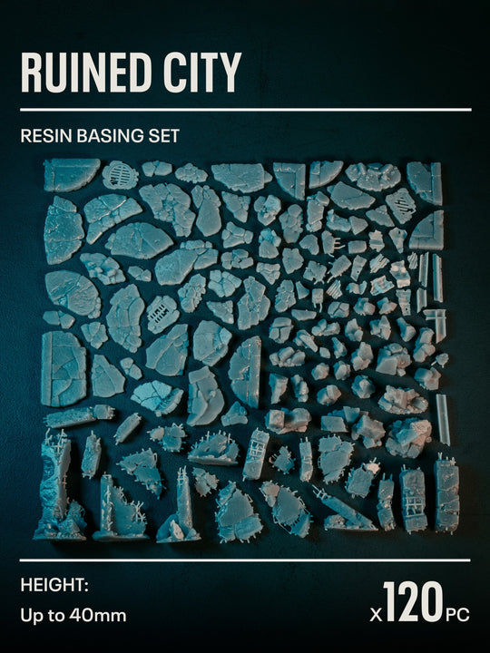 RUINED CITY - Resin Miniature Basing Set (120pc) – Epic Basing
